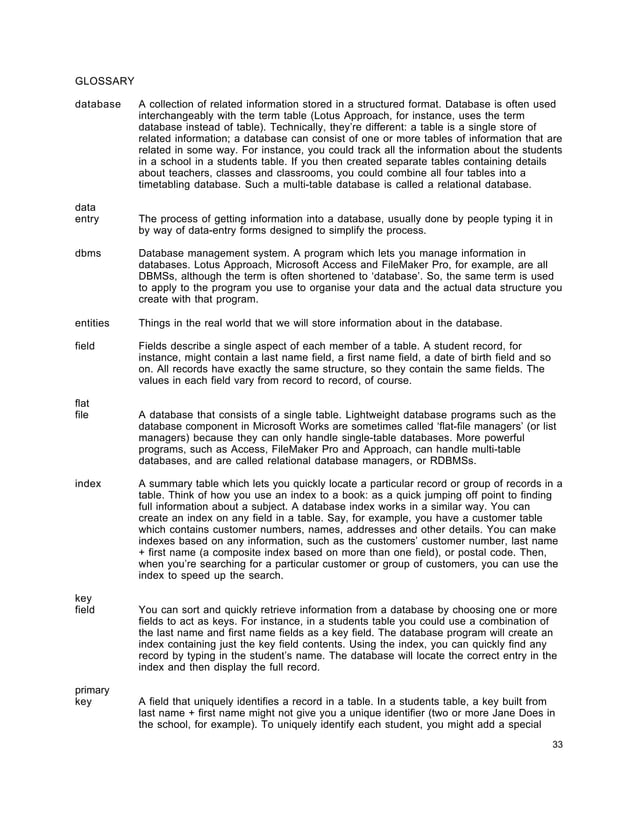 Design your own database | PDF