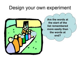 Design your own word memory experiment | PPT