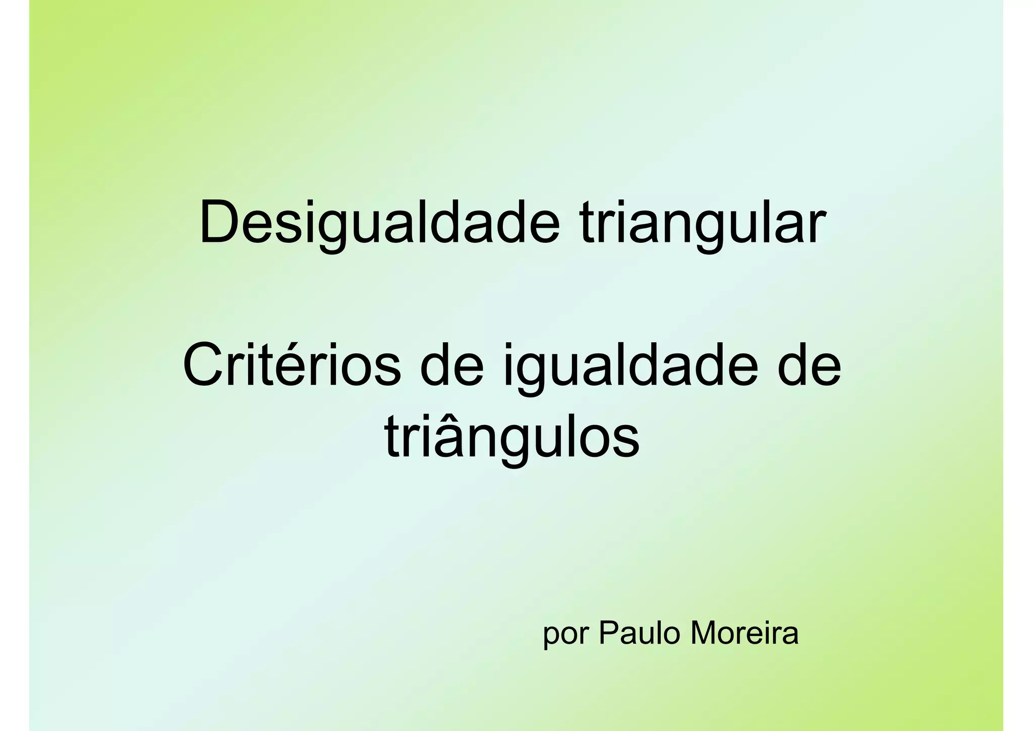 Desigualdade Triangular | PDF | Education
