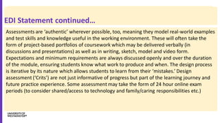 Embedding EDI in Curriculum Design, Daniela de Silva | PPT