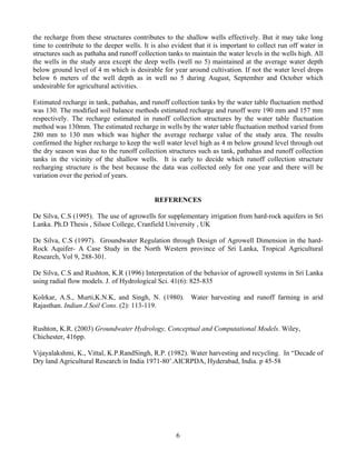 Sri Lanka; Impact of Rainfall Runoff Harvesting in Drought Prone Areas ...