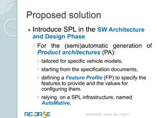 Introducing Software Product Lines in Model-Based Design Processes: an ...