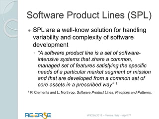 Introducing Software Product Lines in Model-Based Design Processes: an Industrial Experience | PPT