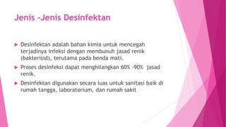 Desinfektasi peralatan kesehatan | PPTX