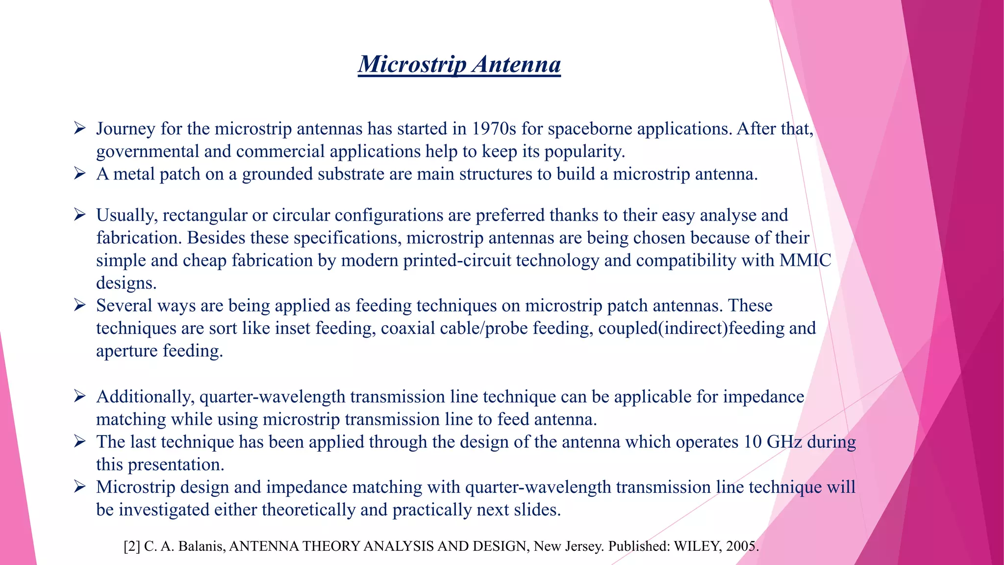 Desing of a rectangular patch antenna | PDF