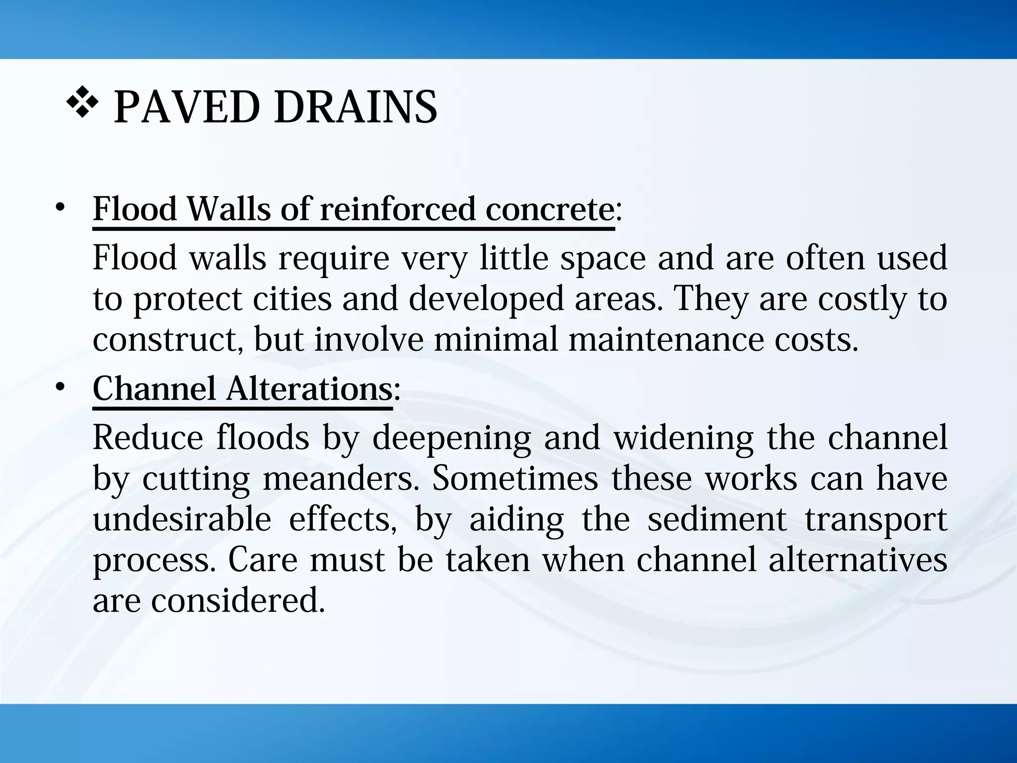 Design of flood control structures | PPT | Geography | Science