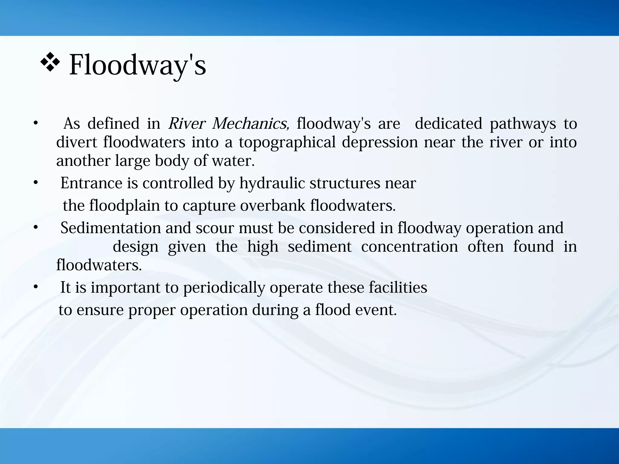Design of flood control structures | PPT | Geography | Science