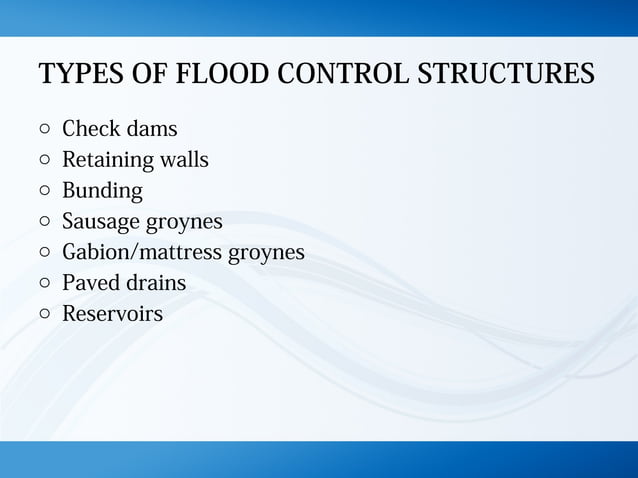 Design of flood control structures | PPT | Geography | Science