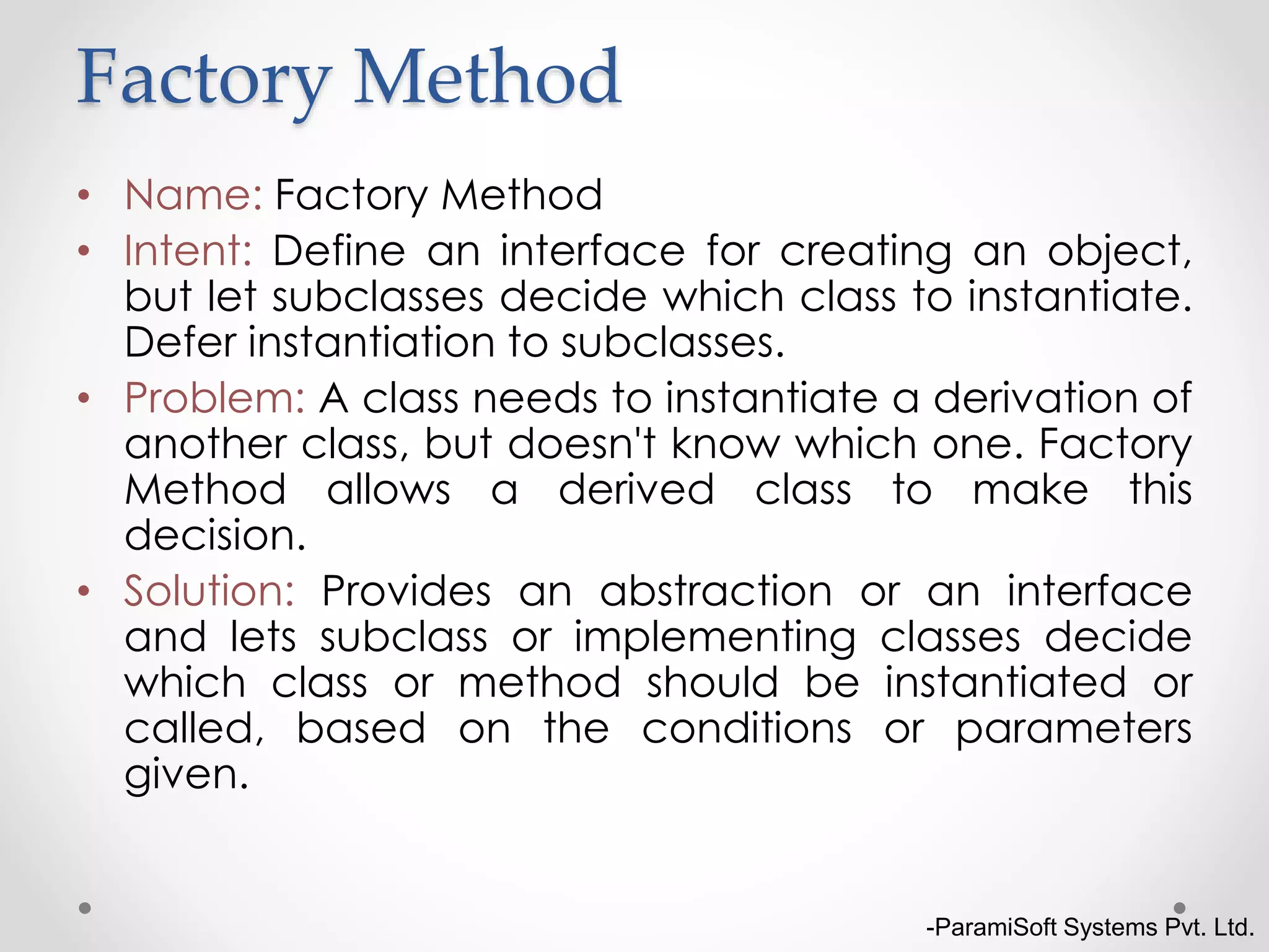 Desing pattern prototype-Factory Method, Prototype and Builder | PPTX