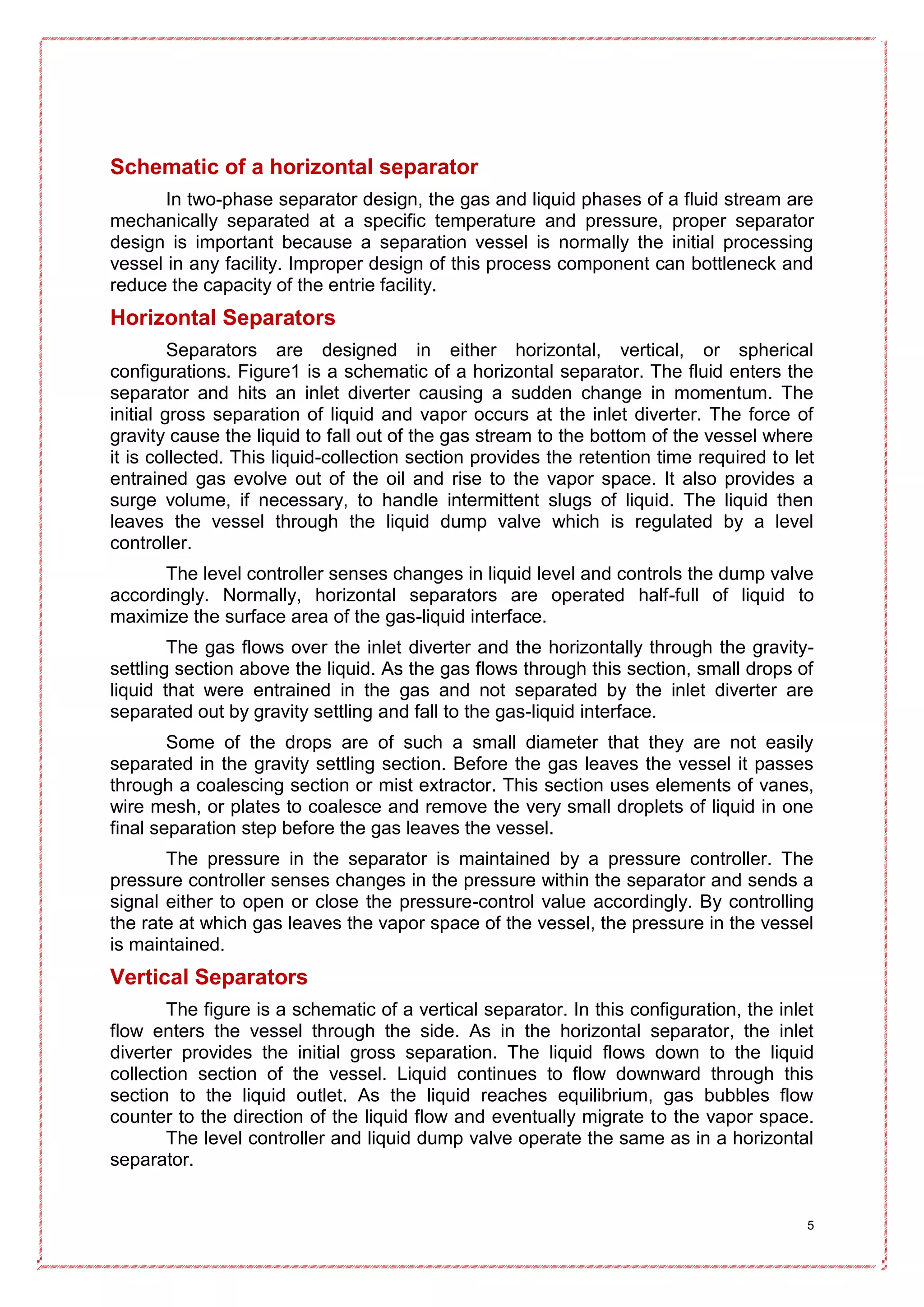 Desing Separators.pdf | Chemistry | Science