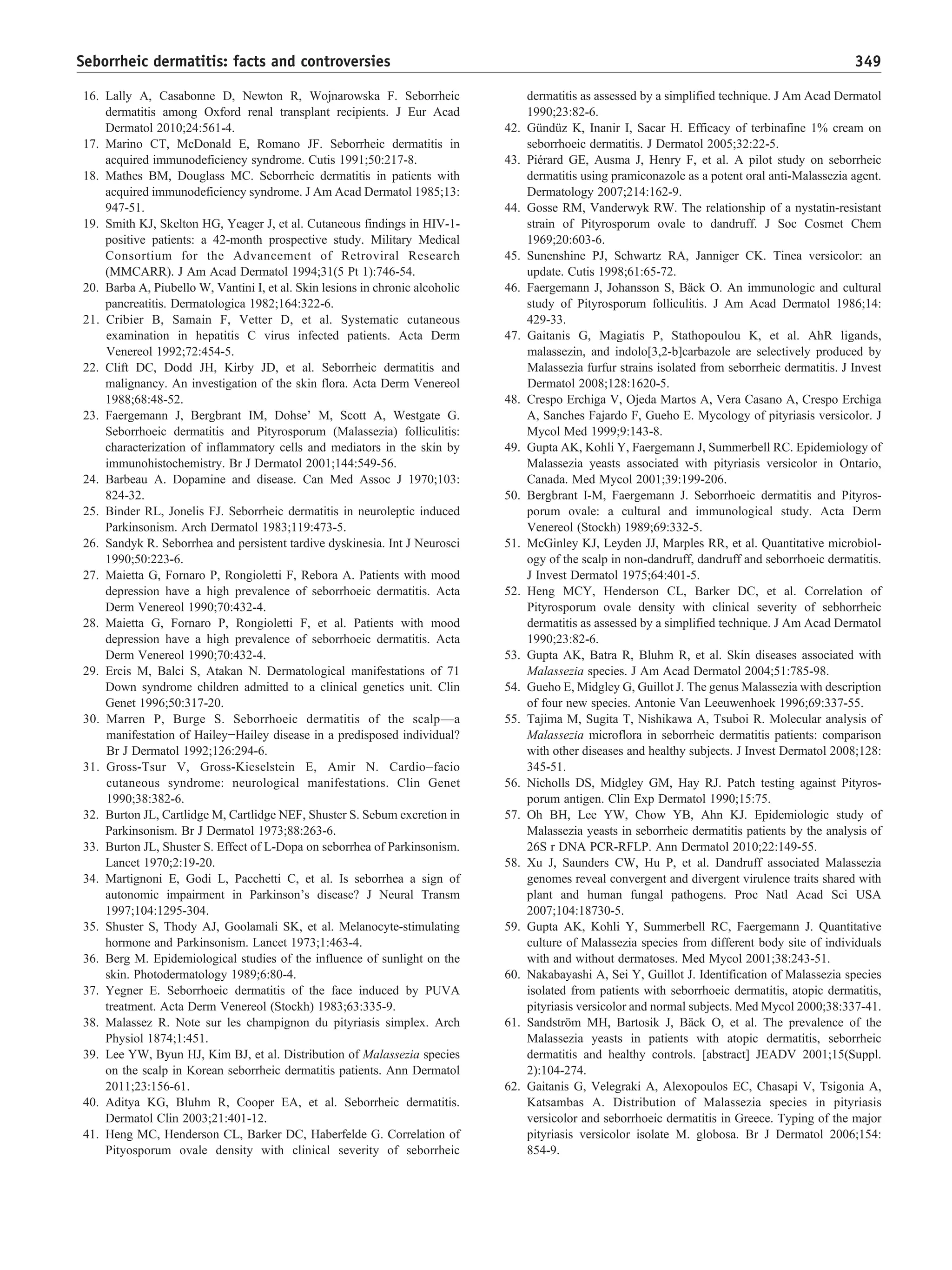 Seborrheic Dermatitis - Risk factors and Treatment | PDF