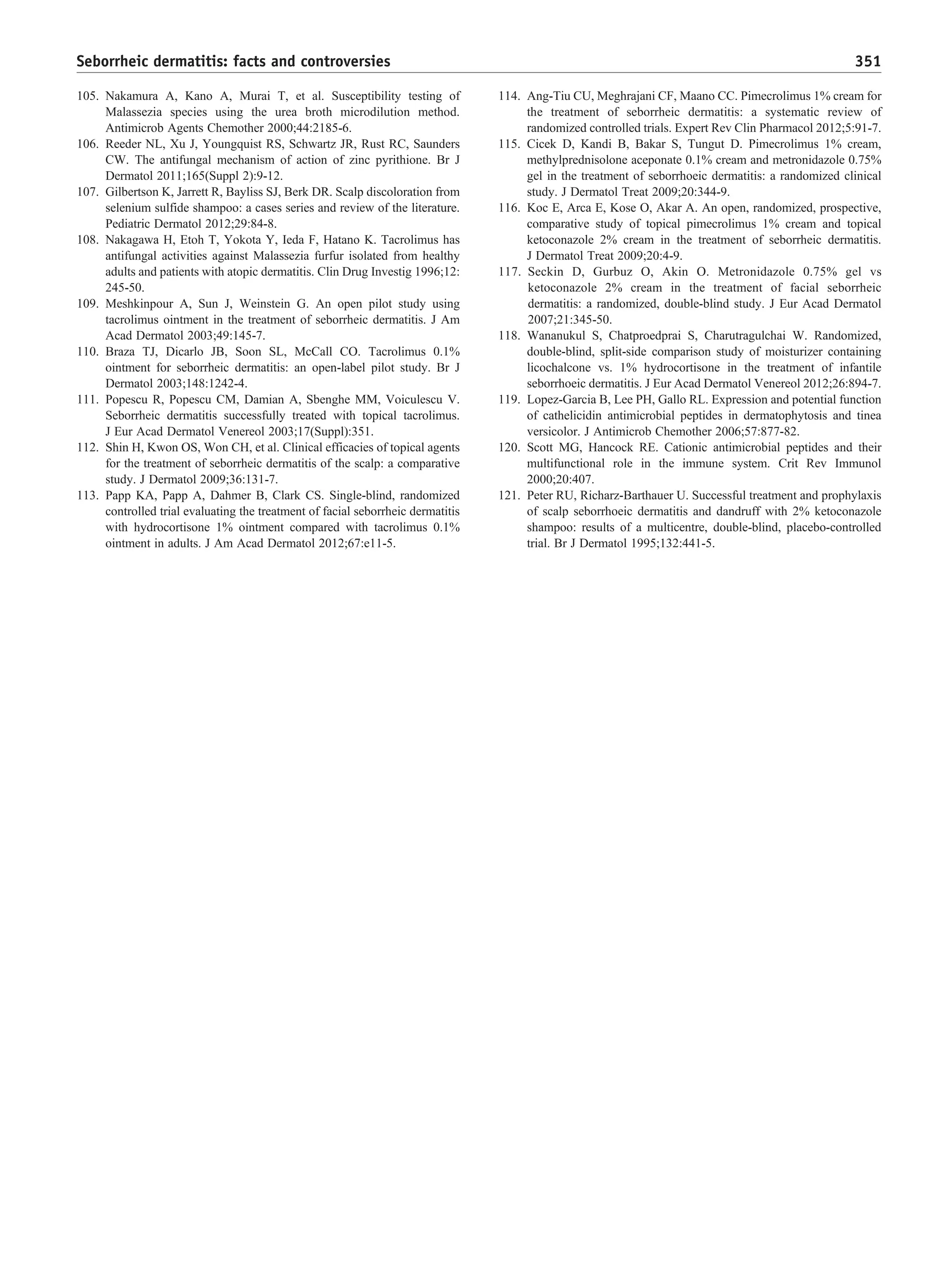 Seborrheic Dermatitis - Risk factors and Treatment | PDF