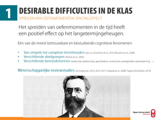 Desirable difficulties in de oefeningenles | PPT