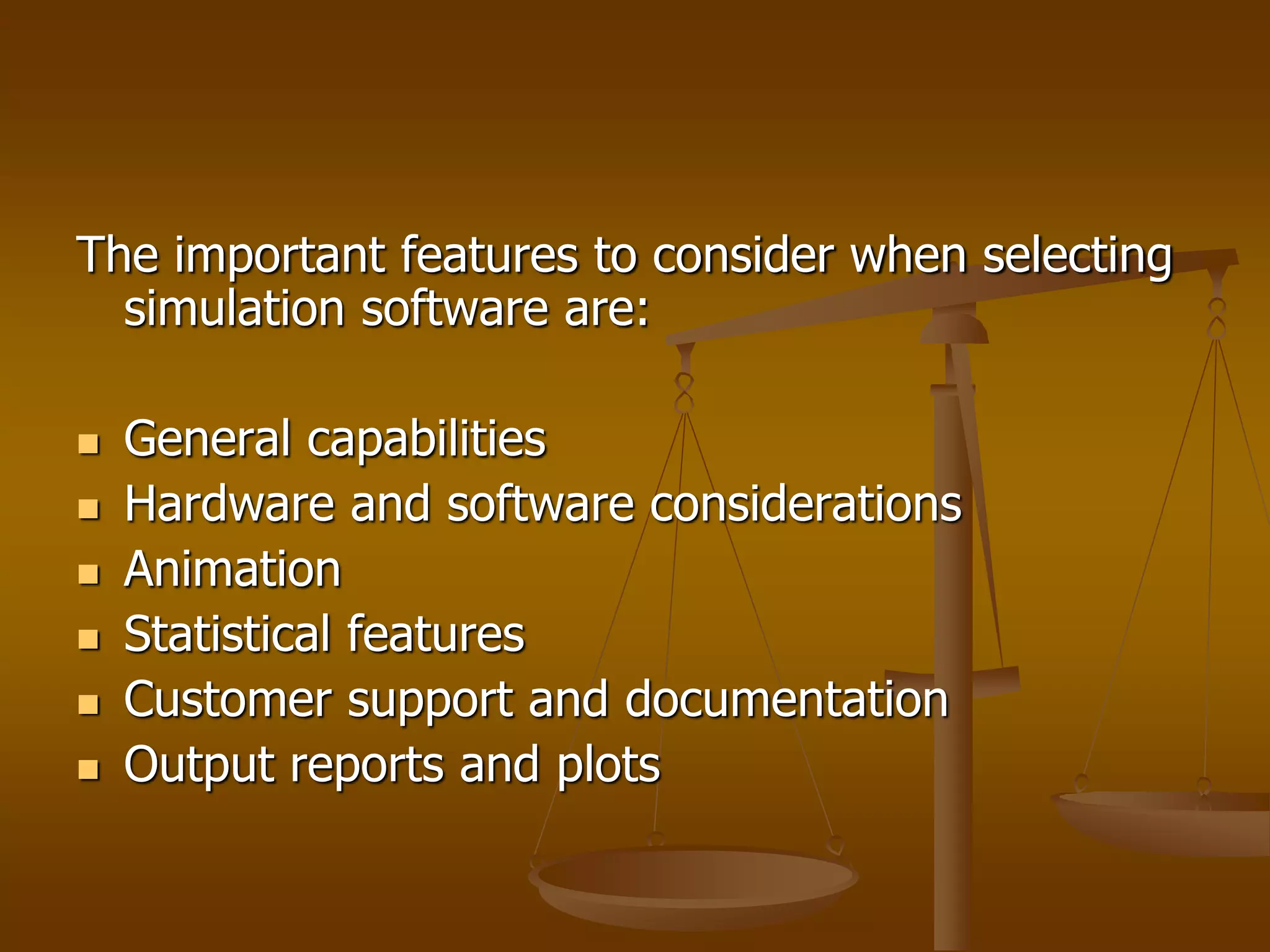 Desirable software features simulation & modeling | PPTX