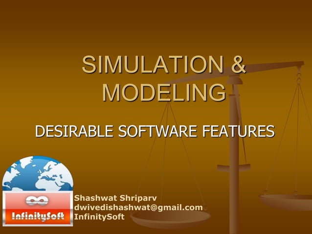 Desirable software features simulation & modeling | PPTX