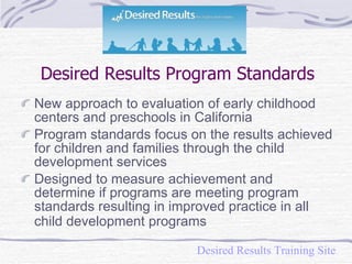 Desired Results - DRDP-R | PPT