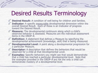 Desired Results - DRDP-R | PPT
