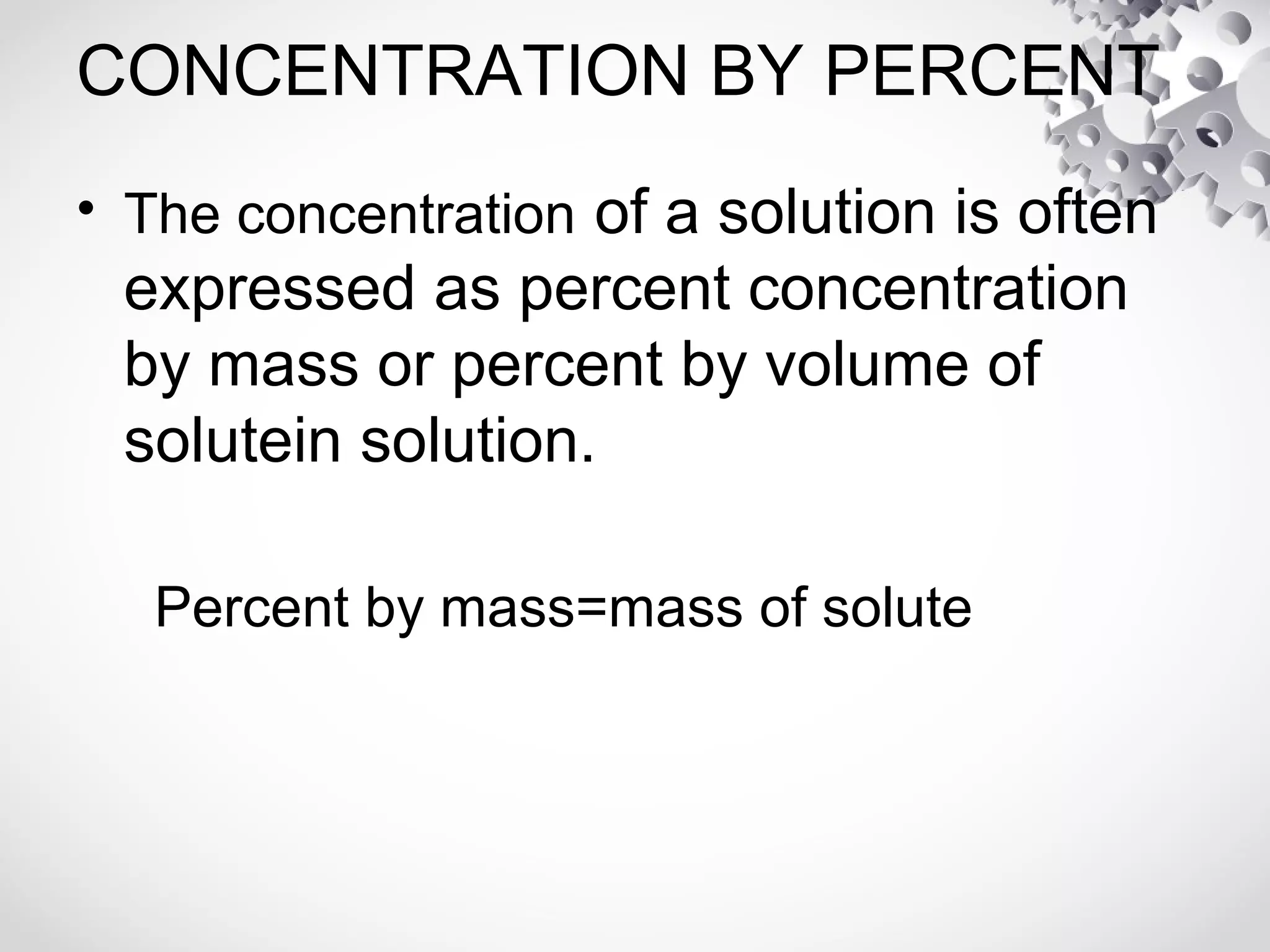 methods of expressing concentration | PPT