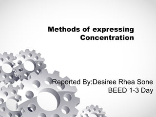 methods of expressing concentration | PPT