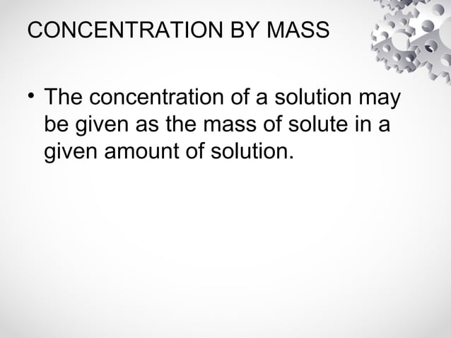 methods of expressing concentration | PPT