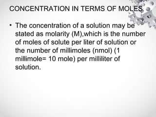methods of expressing concentration | PPT