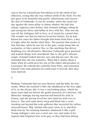 Desiree’s Baby Answer 3 of the following sets of questions i.docx