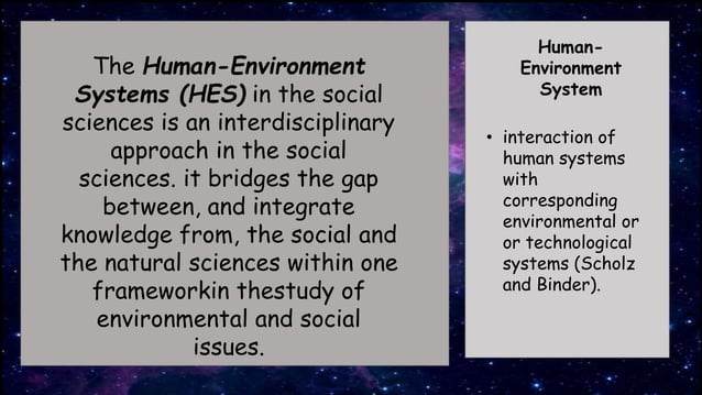 HUMAN ENVIRONMENT SYSTEM APPROACH/ES PPT | PPTX | Environmental ...