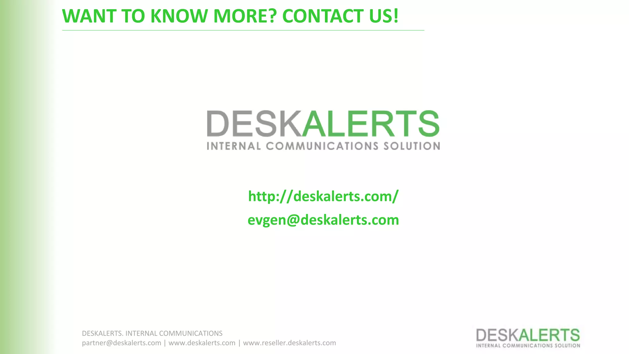 DeskAlerts vs other comms solutions | PDF