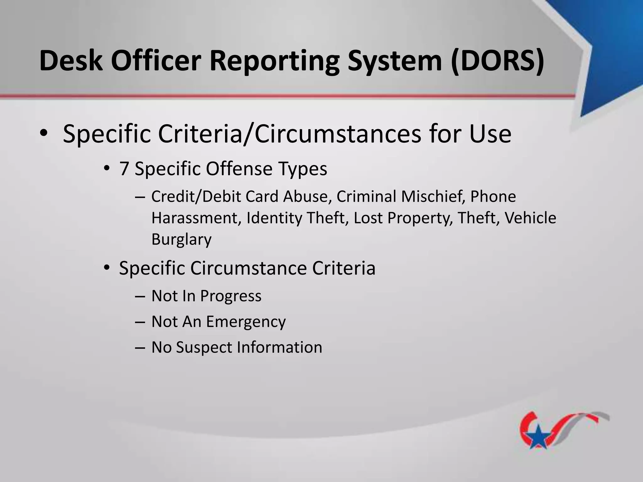 Desk Officer Reporting System | PPTX