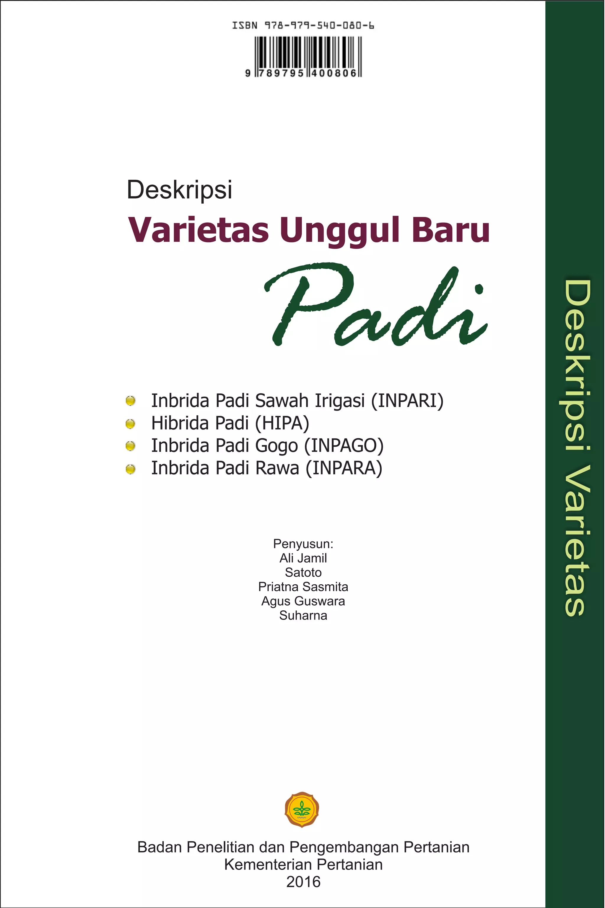 Deskripsi Varietas Padi 2016 | PDF