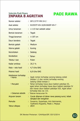 Deskripsi Varietas Padi 2016 | PDF