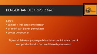 Deskripsi core | PPTX