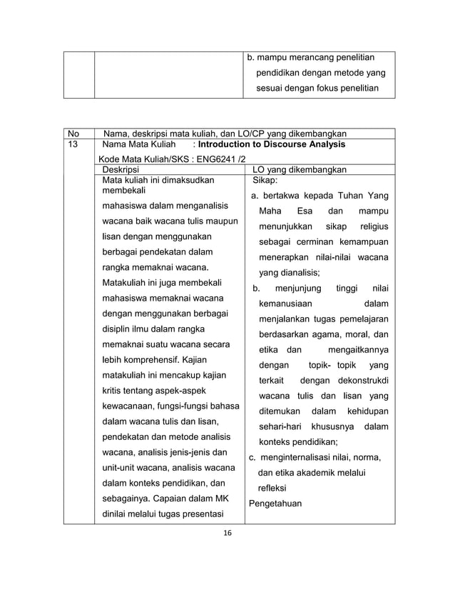 Deskripsi mata kuliah pbi | PDF