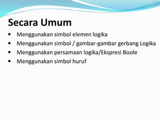 Deskripsi rangkaian logika | PPT