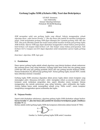 XOR Logic gate | PDF