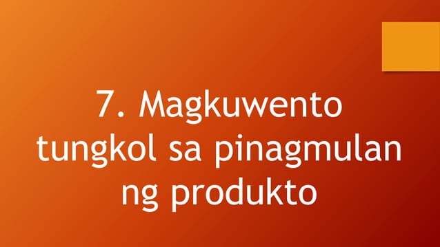 Deskripsyon ng produkto | PPTX