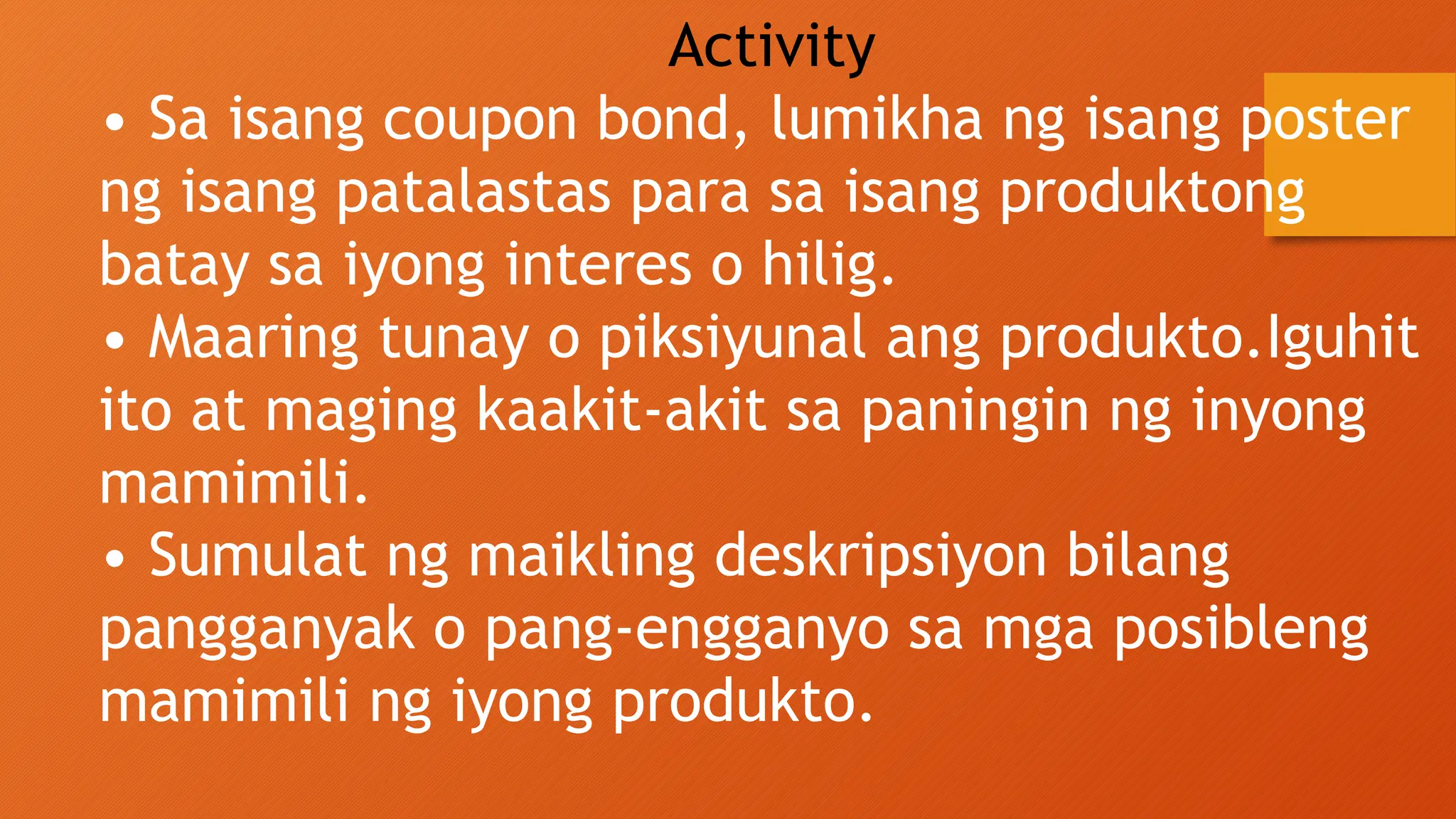 deskripsyon ng produkto 1 Filipino .pptx