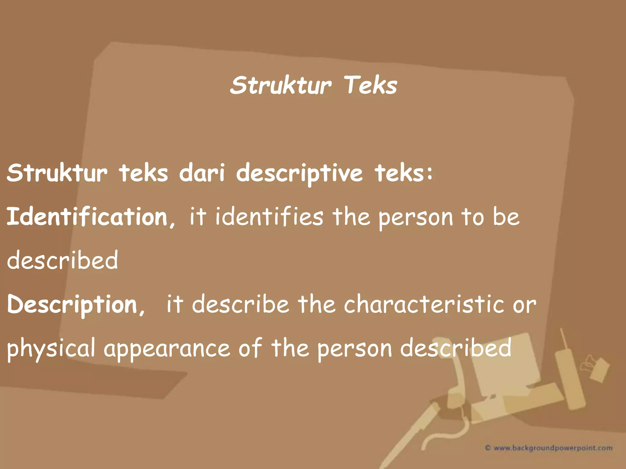 Descriptive text ppt | PPTX | Education