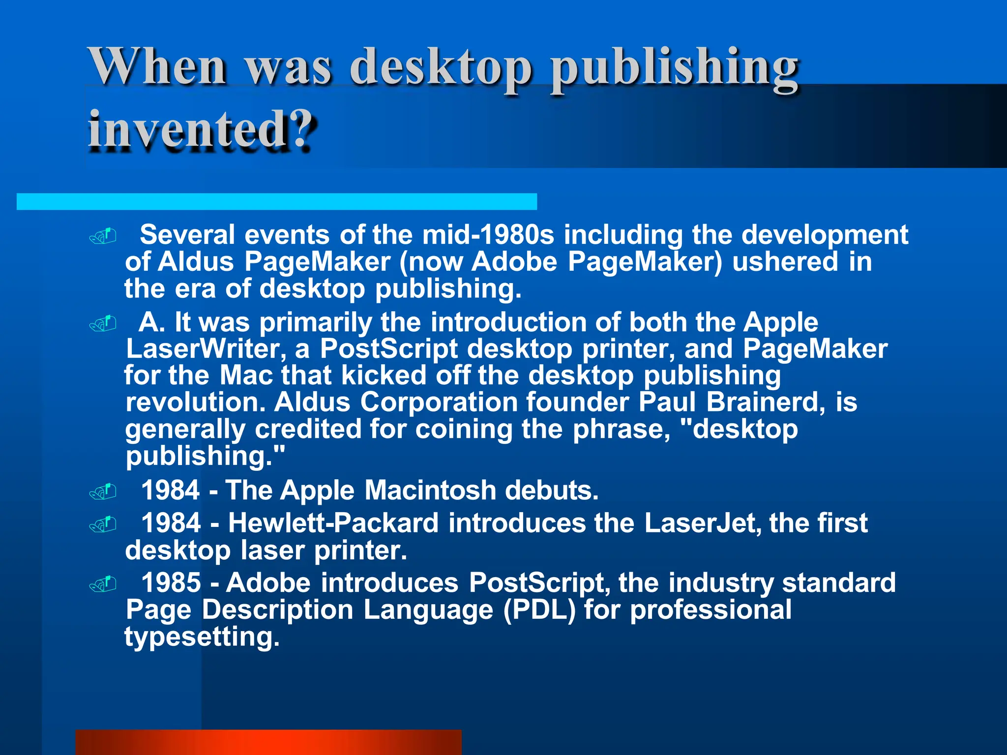 desktop-publishing- learning power point | PPTX