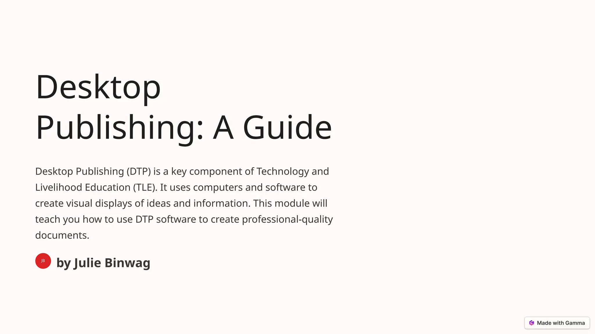 Desktop-Publishing-A-Guide in Information Technology | PPT