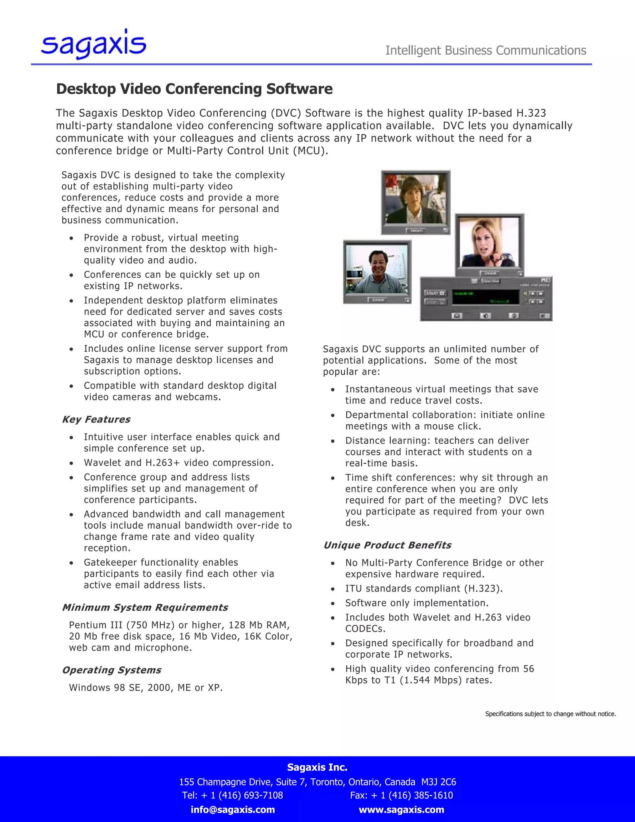 Desktop Video Conferencing Software | PDF | Web Conferencing | Computer ...