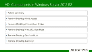 DESKTOP AND CLIENT VIRTUALIZATION: NEW WORKSTYLES WITH MICROSOFT VDI | PPT