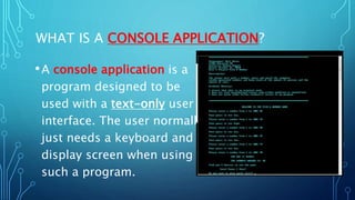 Introduction to Desktop Applications In C# | PPTX