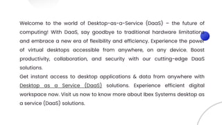 Desktop as a Service (DaaS) Solutions | PPT