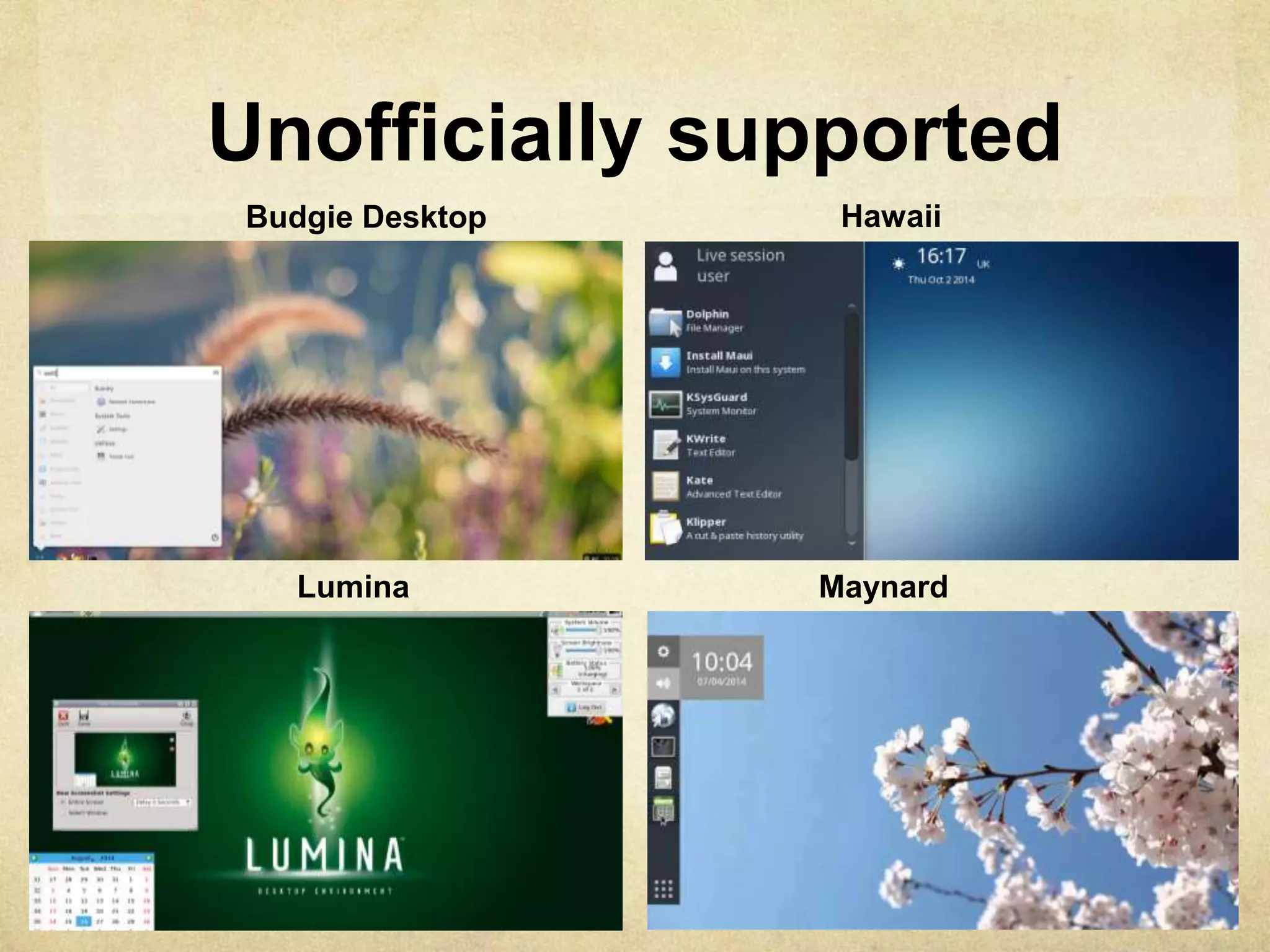 Desktop environments | PPTX
