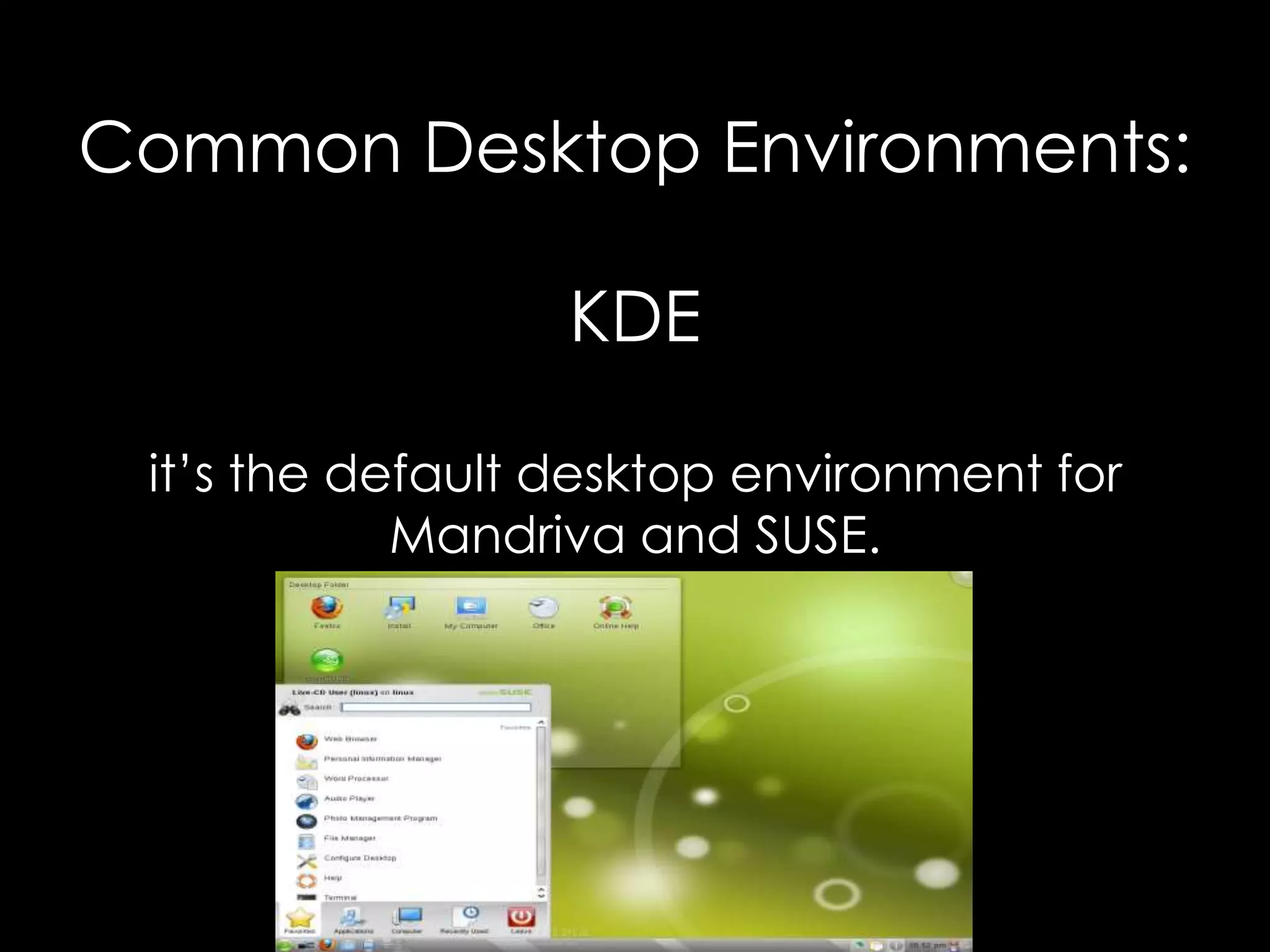 Desktop environments | PPT