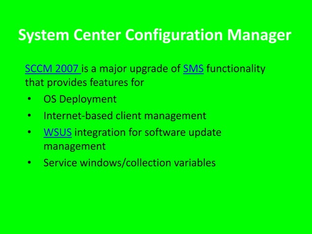 Desktop Management Using Microsoft Sccm Pptx Operating Systems Computer Software And