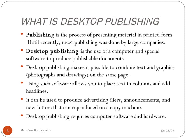 Desktop Publishing | PPT | Desktop Publishing | Computer Software and Applications