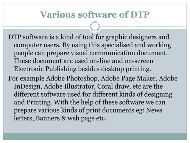 Desktop Publishing Dtp Pptx