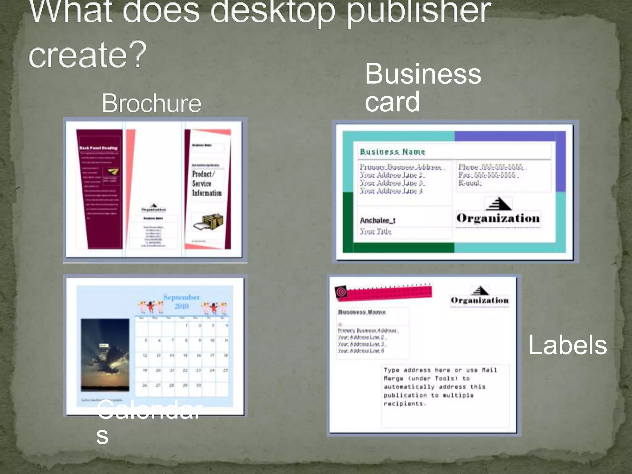 Desktop publishing (power point) | PPTX